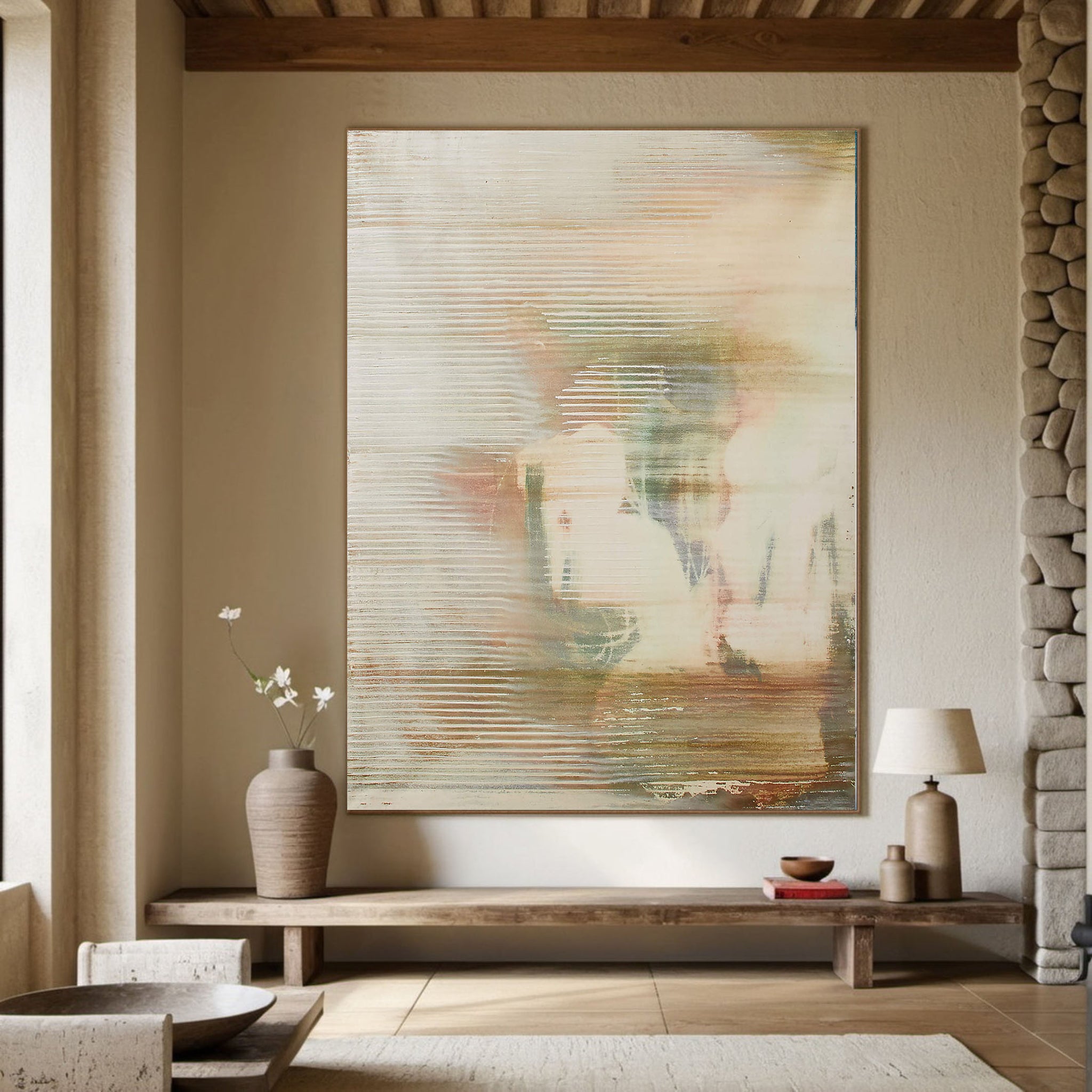 Textured Canvas With Subtle Color Variations, Minimalist Art #BGA 045