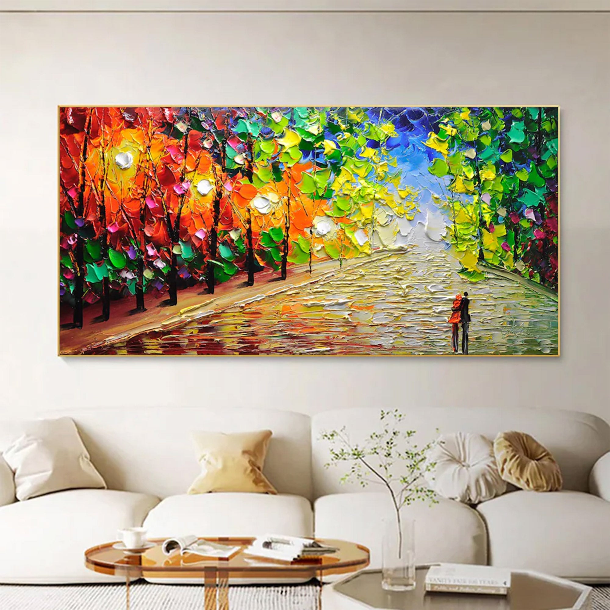 Contemporary Large Abstract Winter Scape Decor | ArtvistaGallery #WGA 038