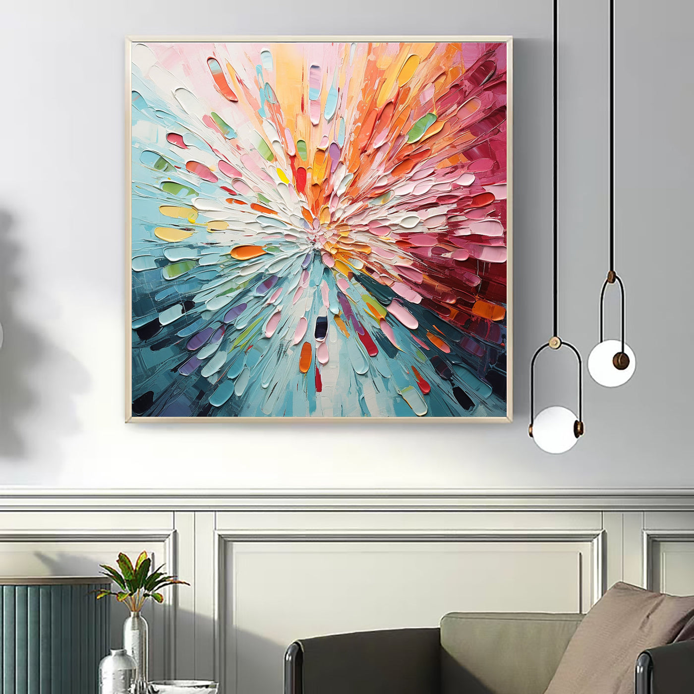 Original Handcrafted Abstract Wall Canvas Oil Painting For Sale – Page 2
