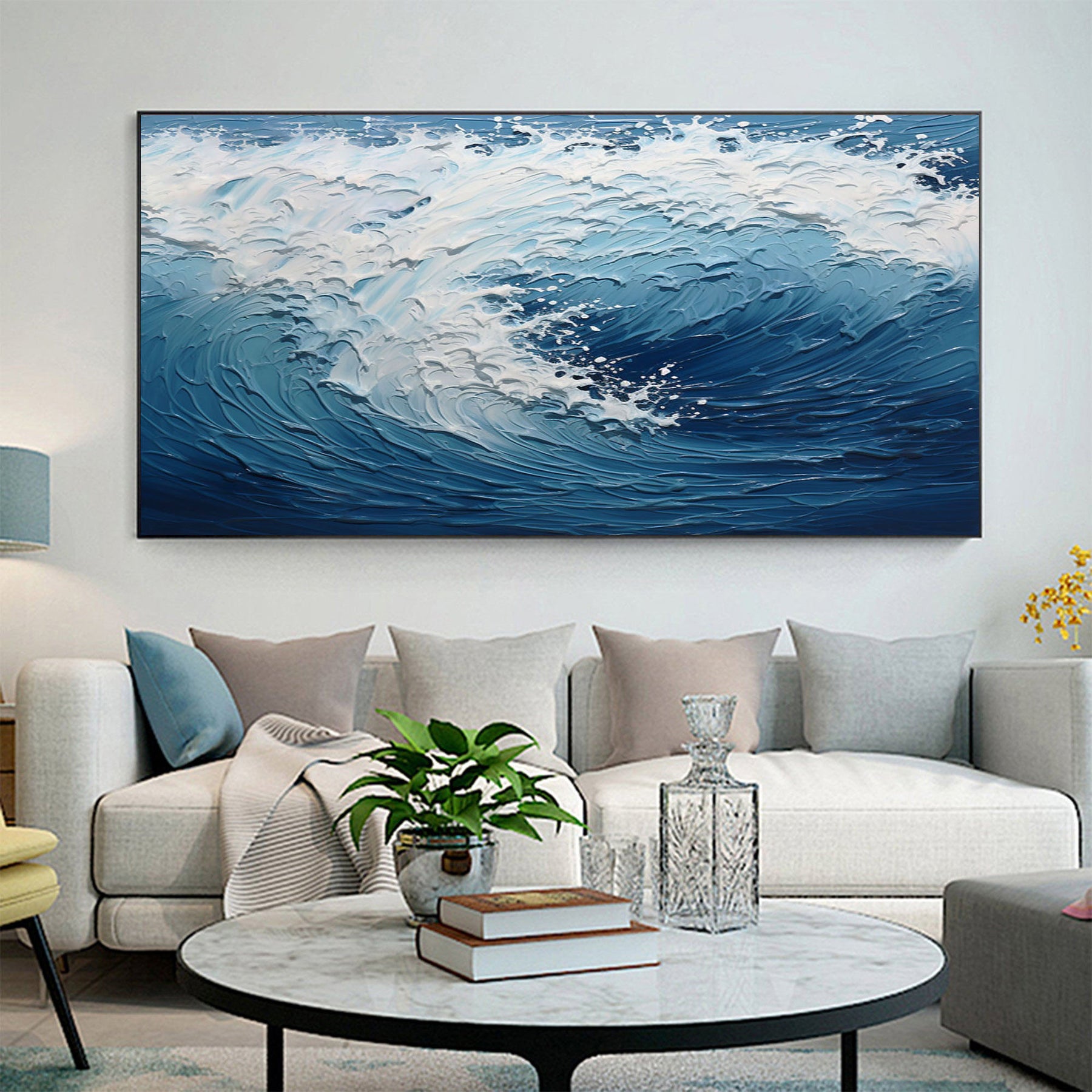 Stunning 3D Ocean Wave Oil Painting from Dafen - USA Delivery #BGM 020